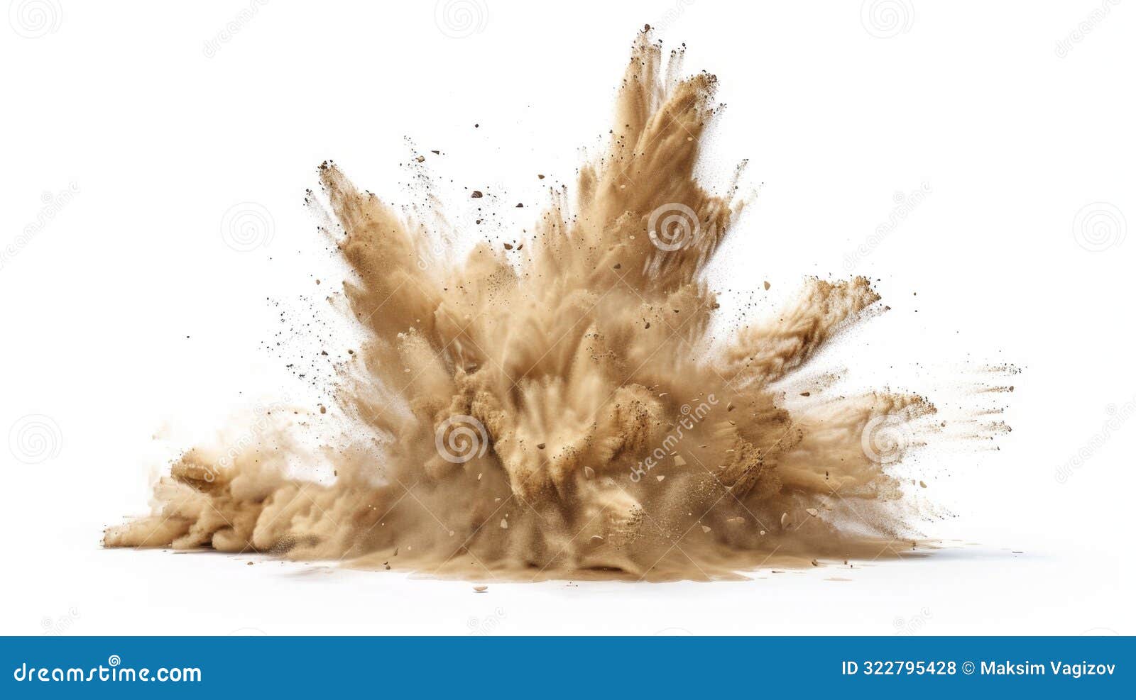 Sand Explosion on White Background, Generative AI Stock Photo - Image ...