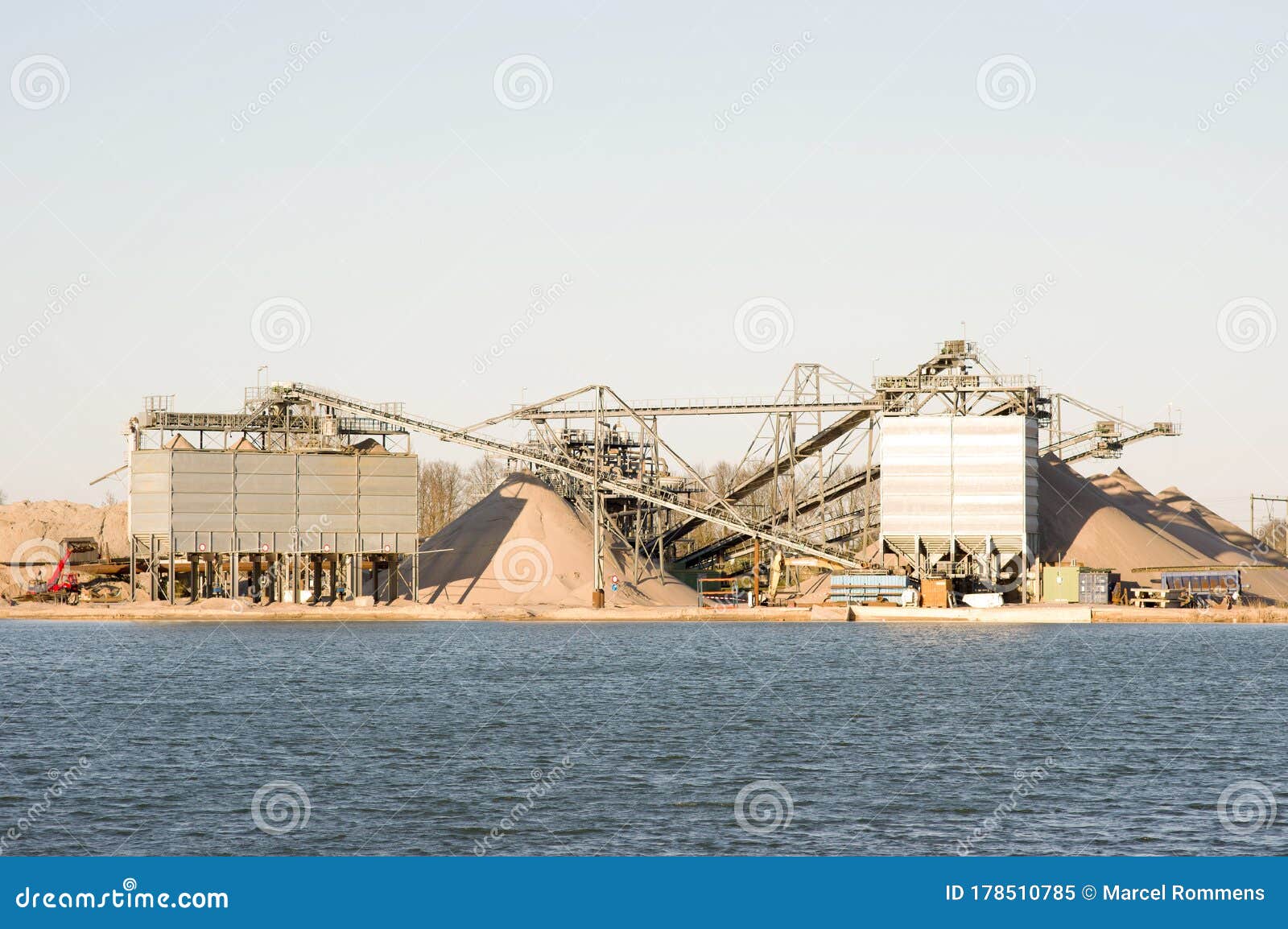 Sand Extraction Installation Stock Image - Image of digging, machine ...