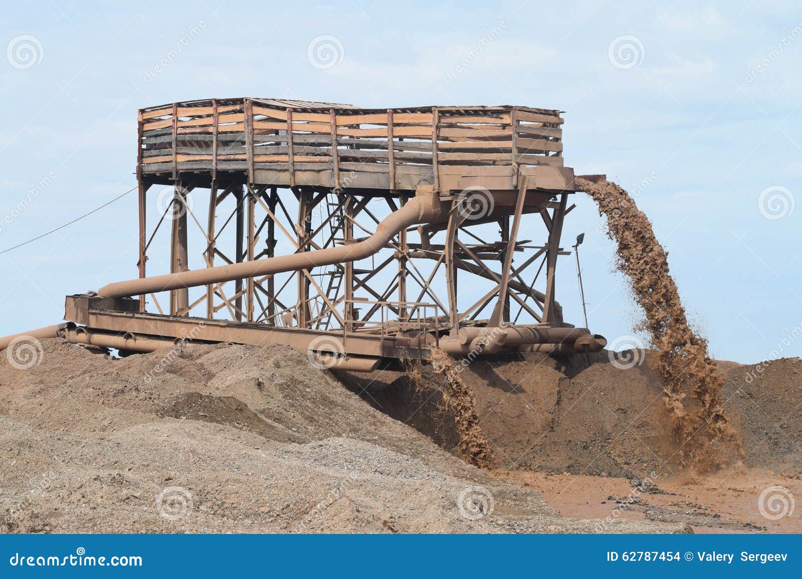 Sand Extraction for the Production Stock Photo - Image of dredger ...