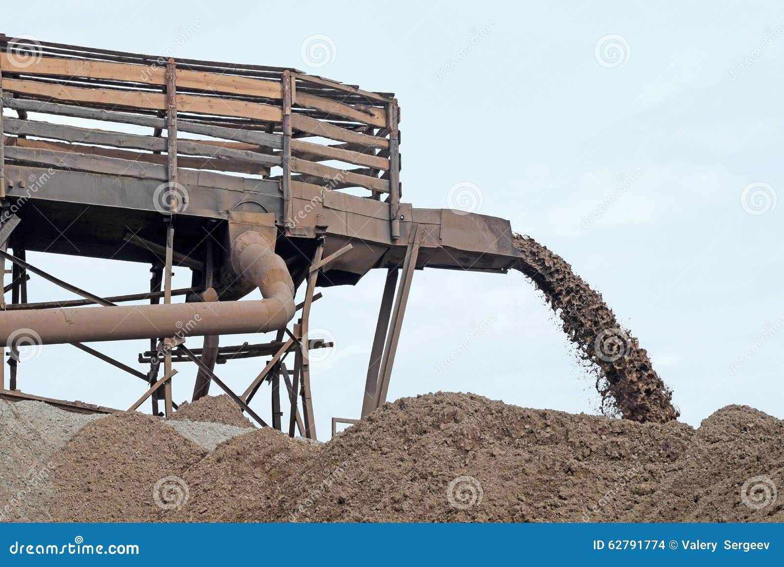 Sand Extraction for the Production Stock Photo - Image of soil ...
