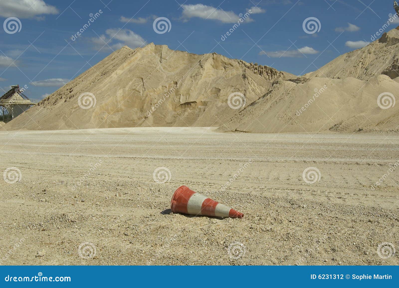 Sand extraction site stock photo. Image of machinery, construction ...