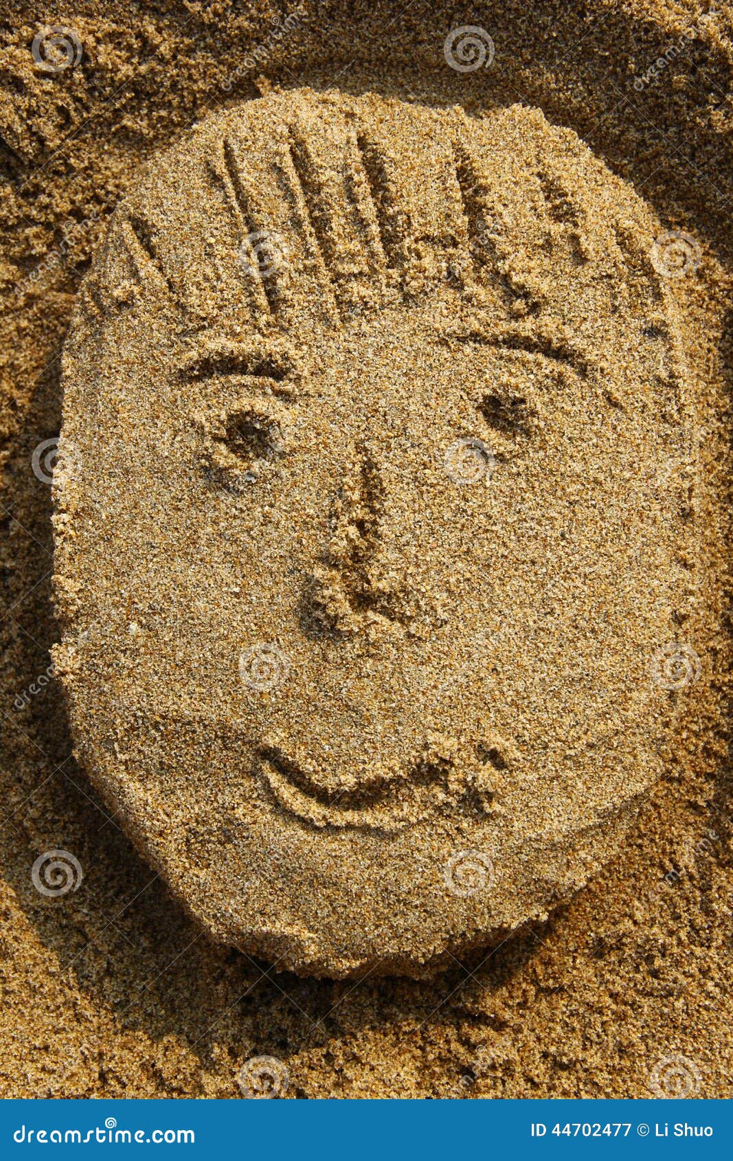 Sand face stock image. Image of creation, create, happy - 44702477
