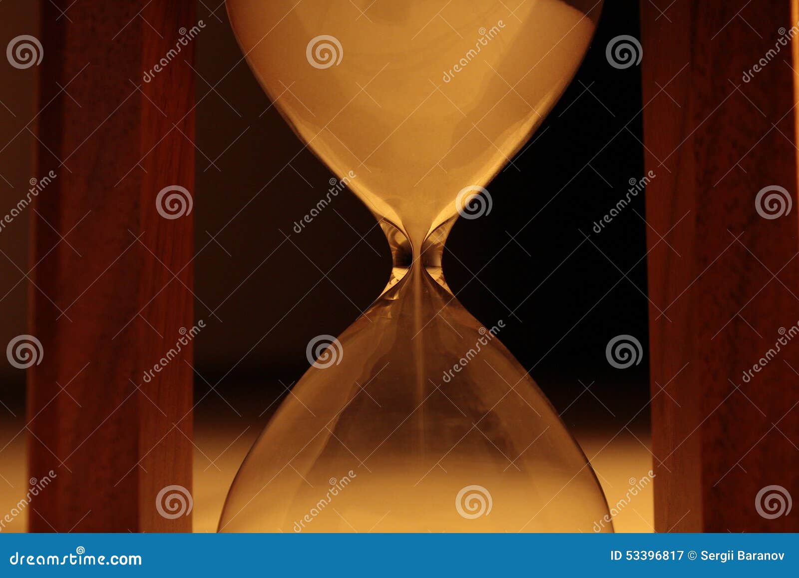 Sand Falling Down in Sandglass Stock Image - Image of minutes, glass ...