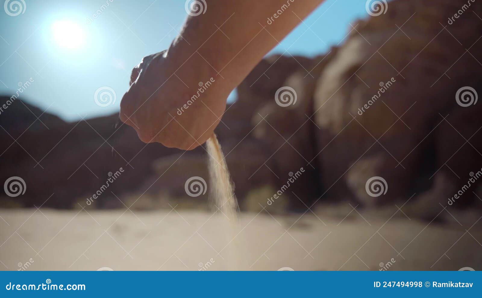 Sand Falling from Hand in the Desert in Slow Motion Stock Footage ...