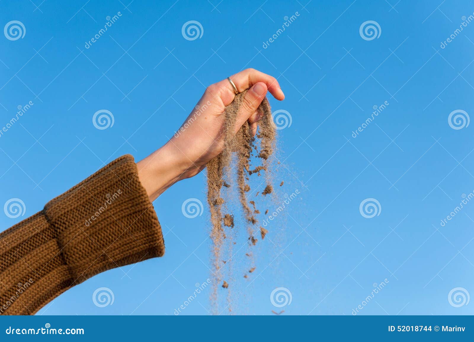 Sand Falling from the Woman S Hand Stock Photo - Image of summer, hand ...