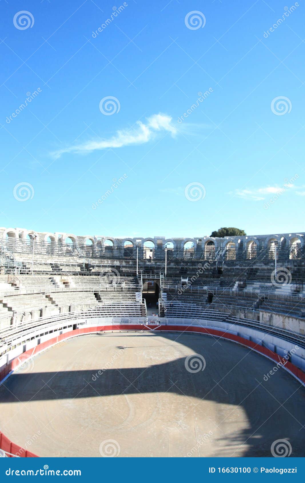 Sand Field and Steps of the Roman S Arena of Arle Stock Photo - Image ...