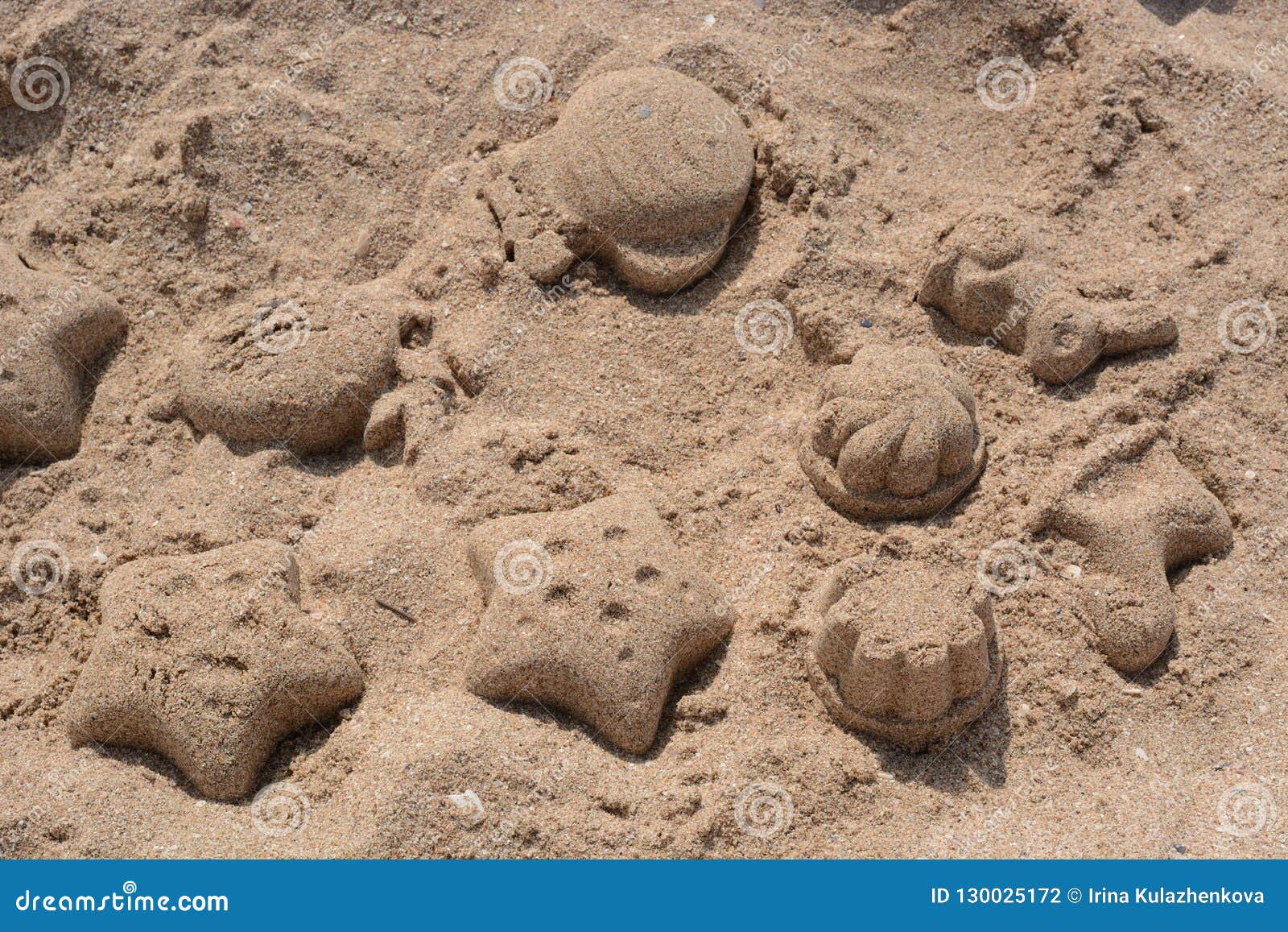 Sand figures on the beach stock photo. Image of architect - 130025172