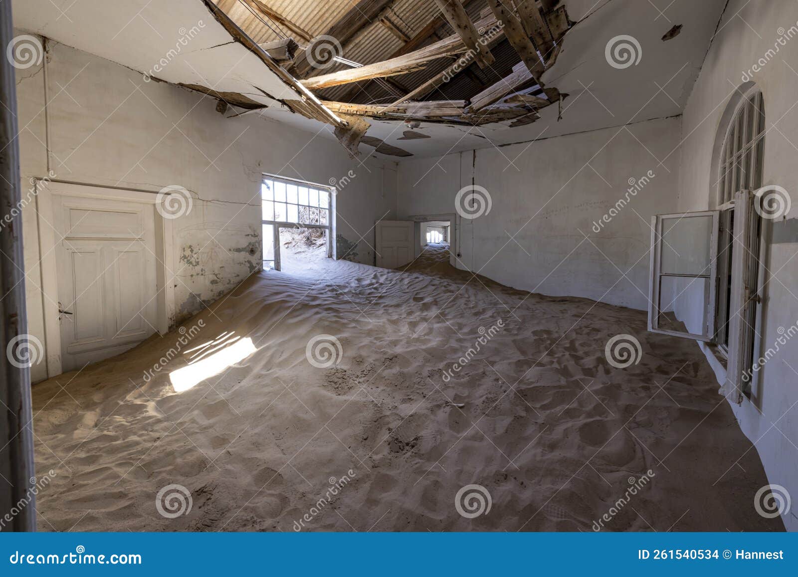 Sand Filled House in Kolmanskop Diamond Ghost Town Stock Photo - Image ...