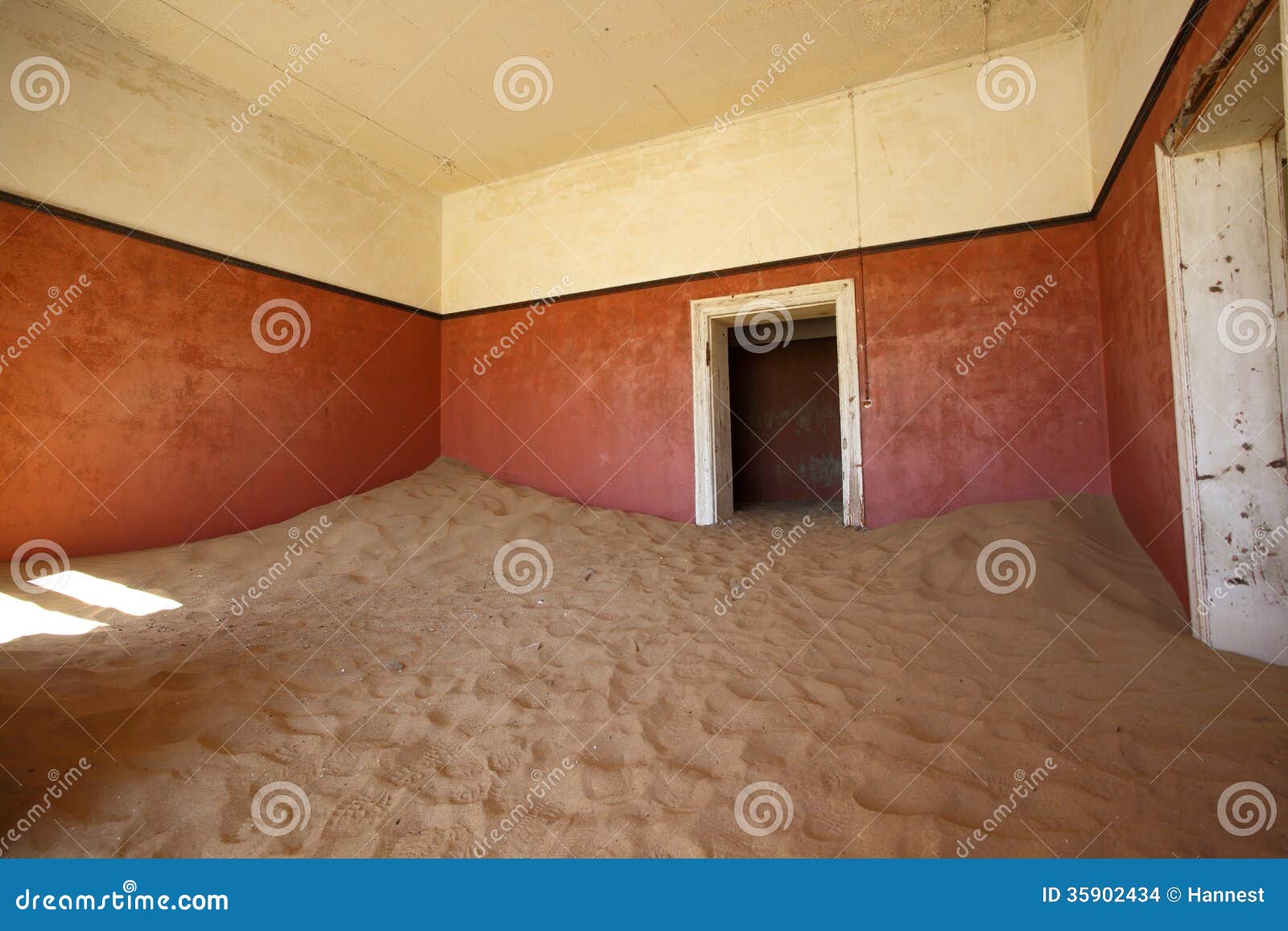 Sand Filled Room at Kolmanskop Stock Photo - Image of national ...