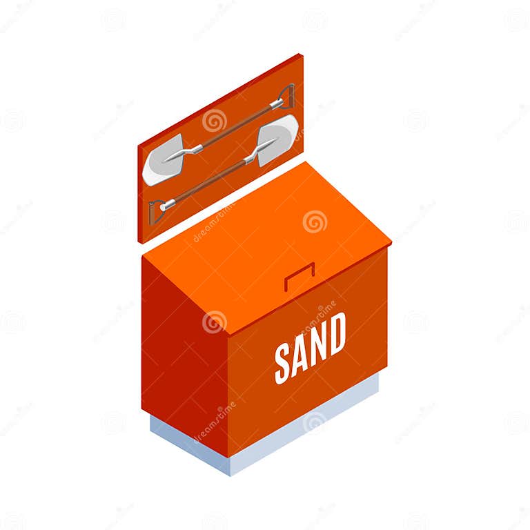 Sand Fire Box stock vector. Illustration of cabinet - 272629794