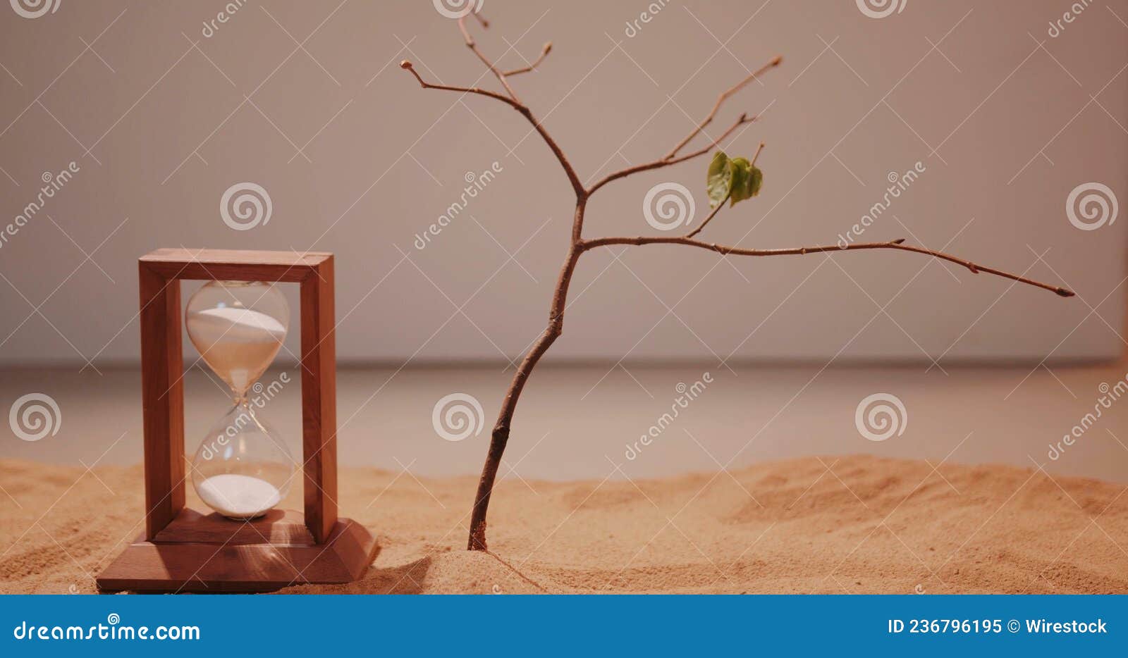 Sand is Flowing through Hourglass Stock Image - Image of reminder ...
