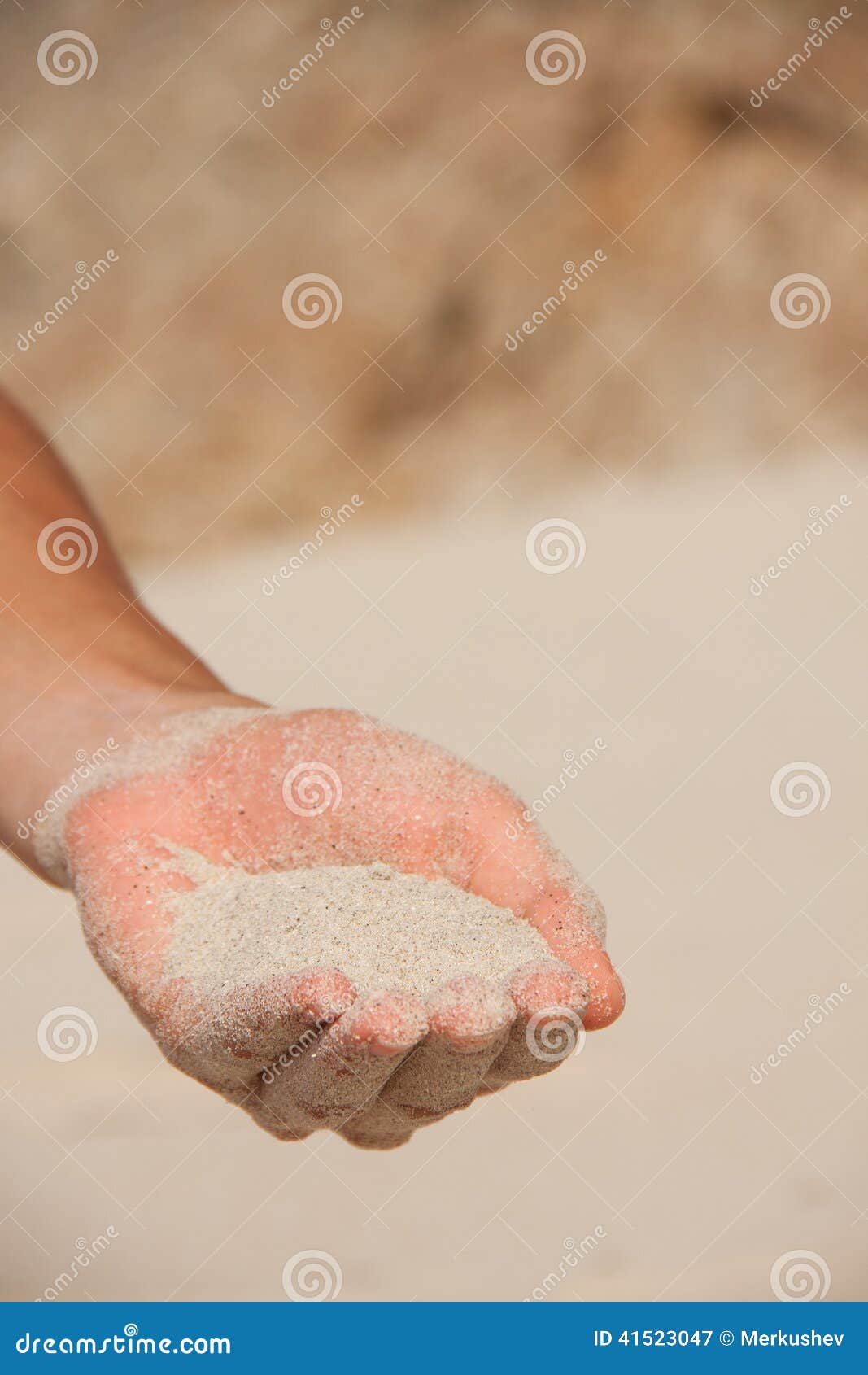 Sand Flows Through The Female Hands Royalty-Free Stock Photo ...