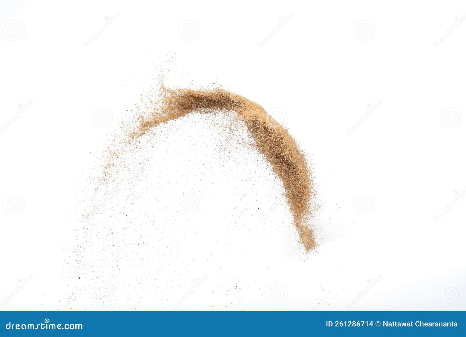 Sand Flying Explosion, Golden Sand Wave Explode. Abstract Sands Cloud ...