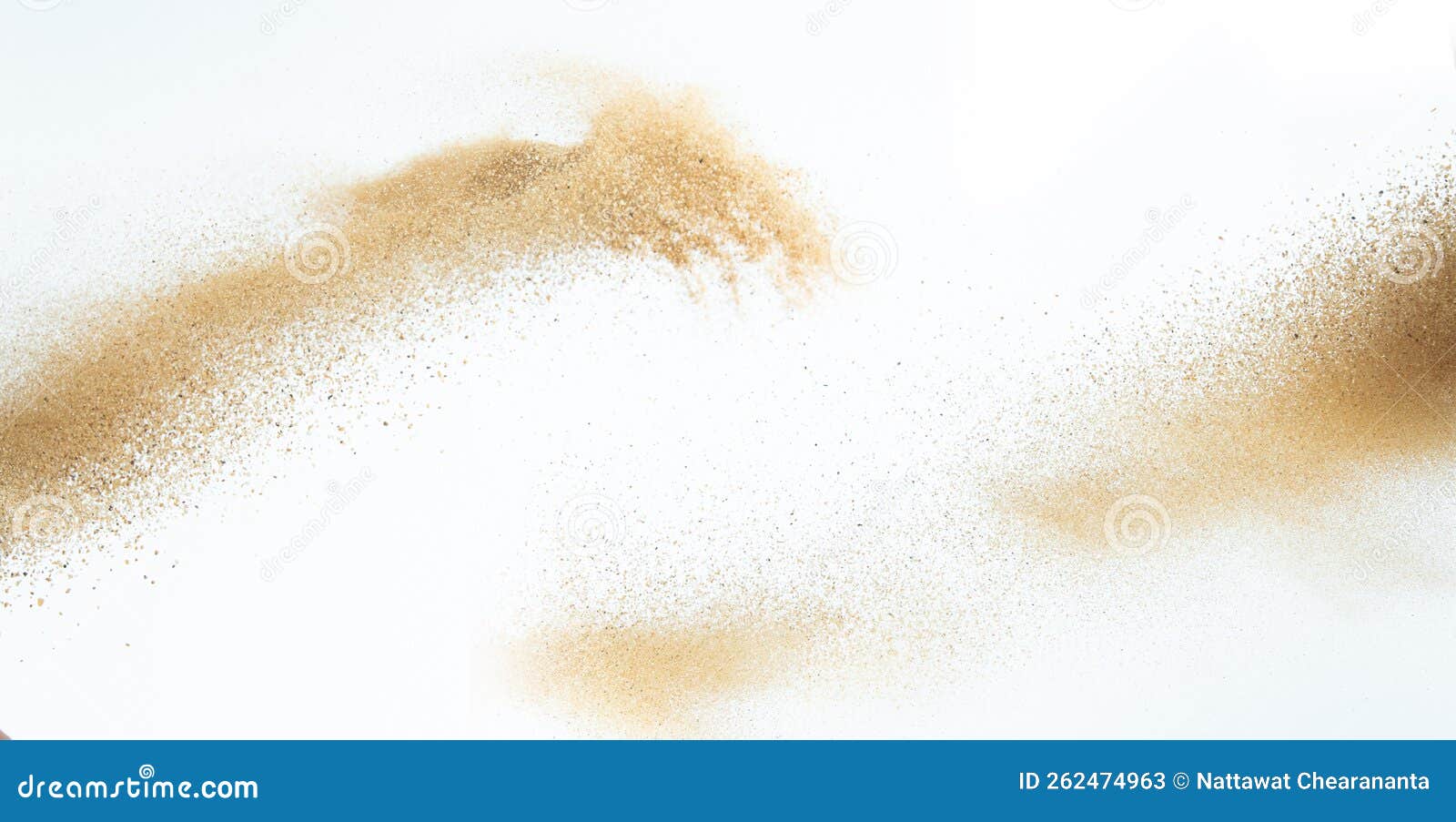 Sand Flying Explosion, Golden Sand Wave Explode. Abstract Sands Cloud ...