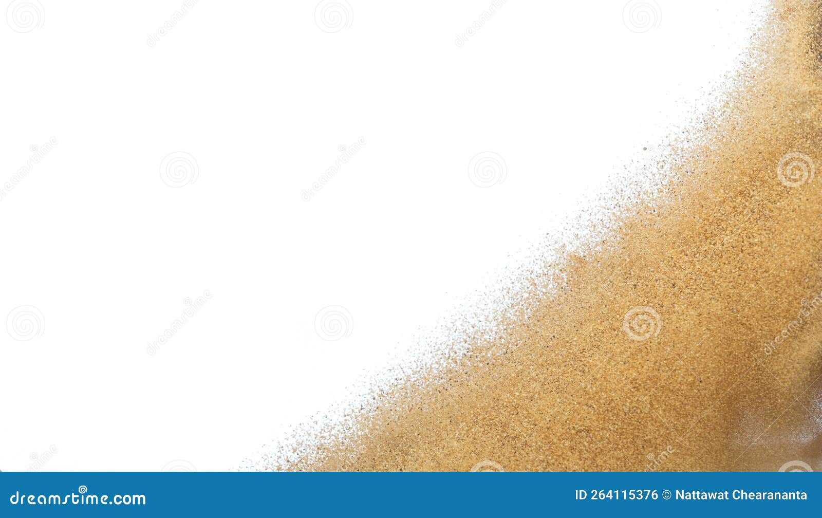 Sand Flying Explosion, Golden Sand Wave Explode. Abstract Sands Cloud ...