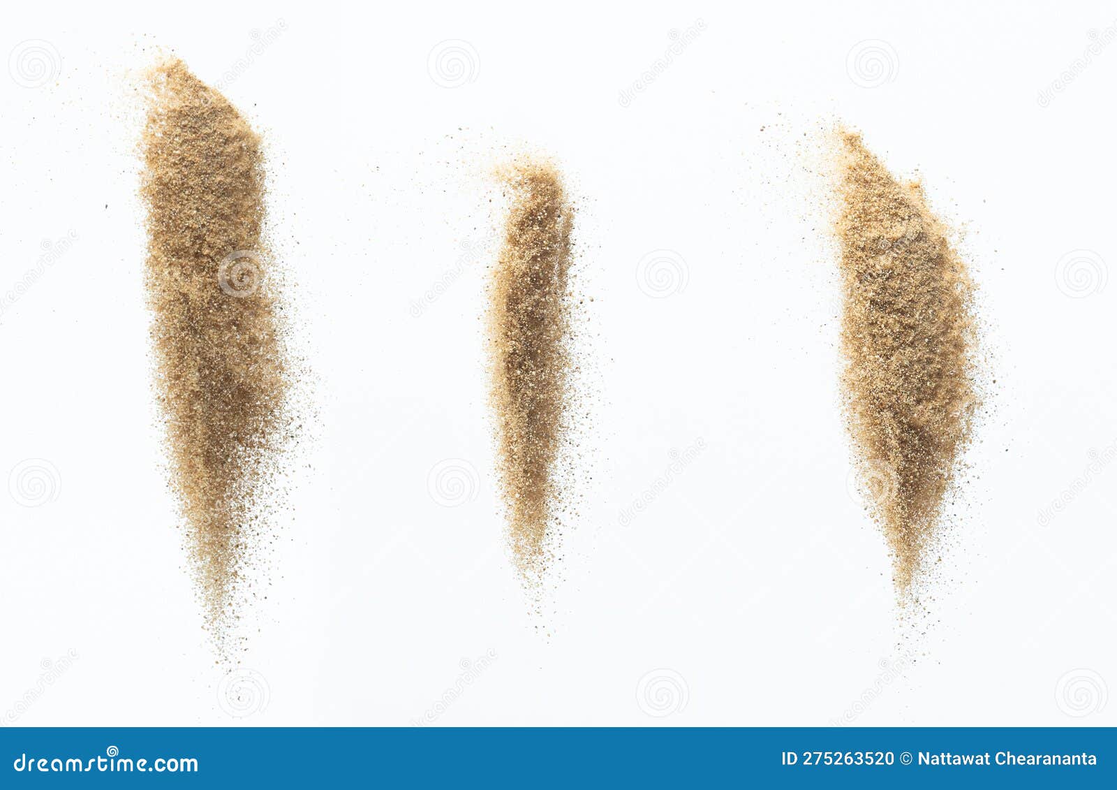 Sand Flying Explosion, Golden Sand Wave Explode. Abstract Sands Cloud ...