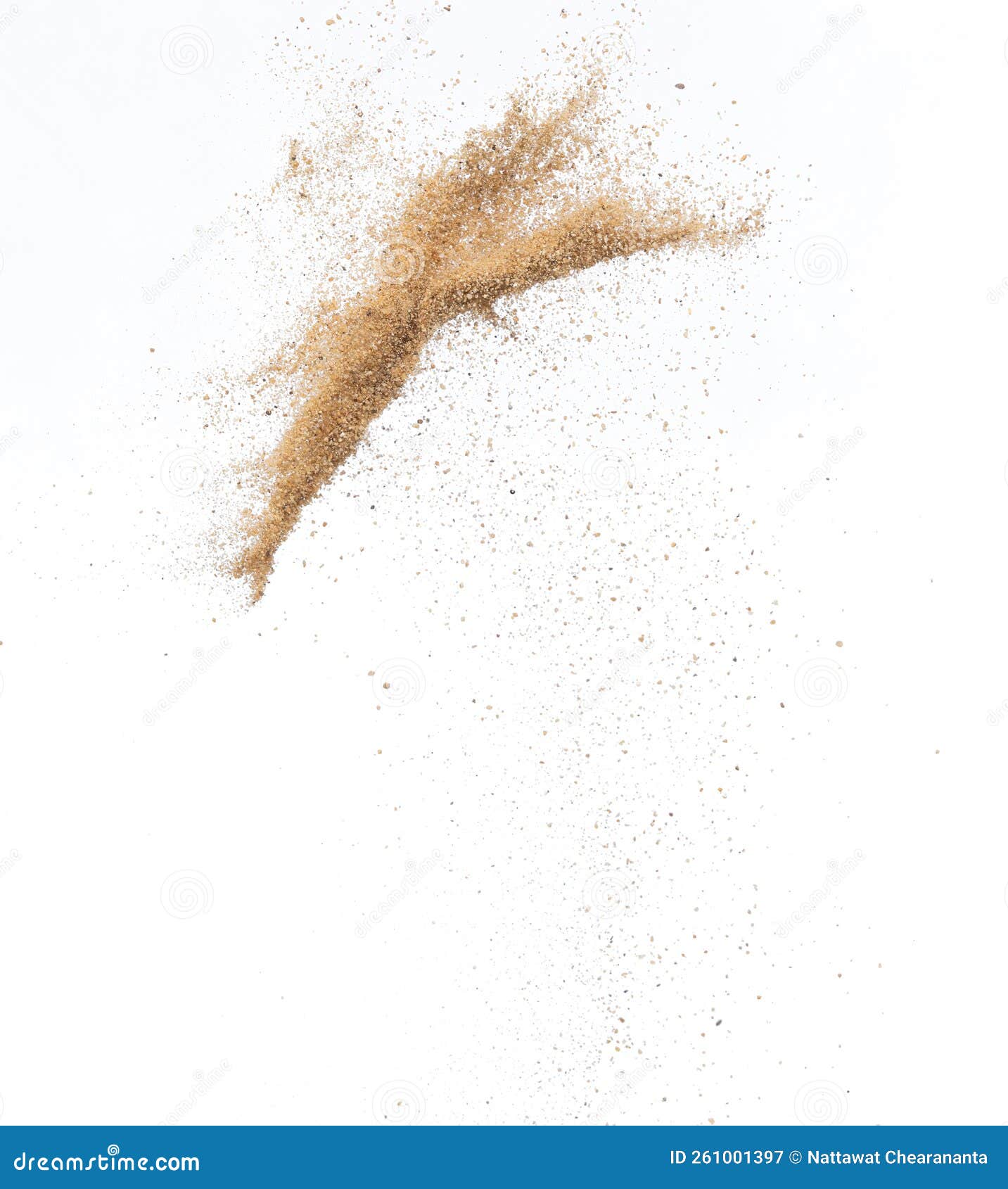 Sand Flying Explosion, Golden Sand Wave Explode. Abstract Sands Cloud ...