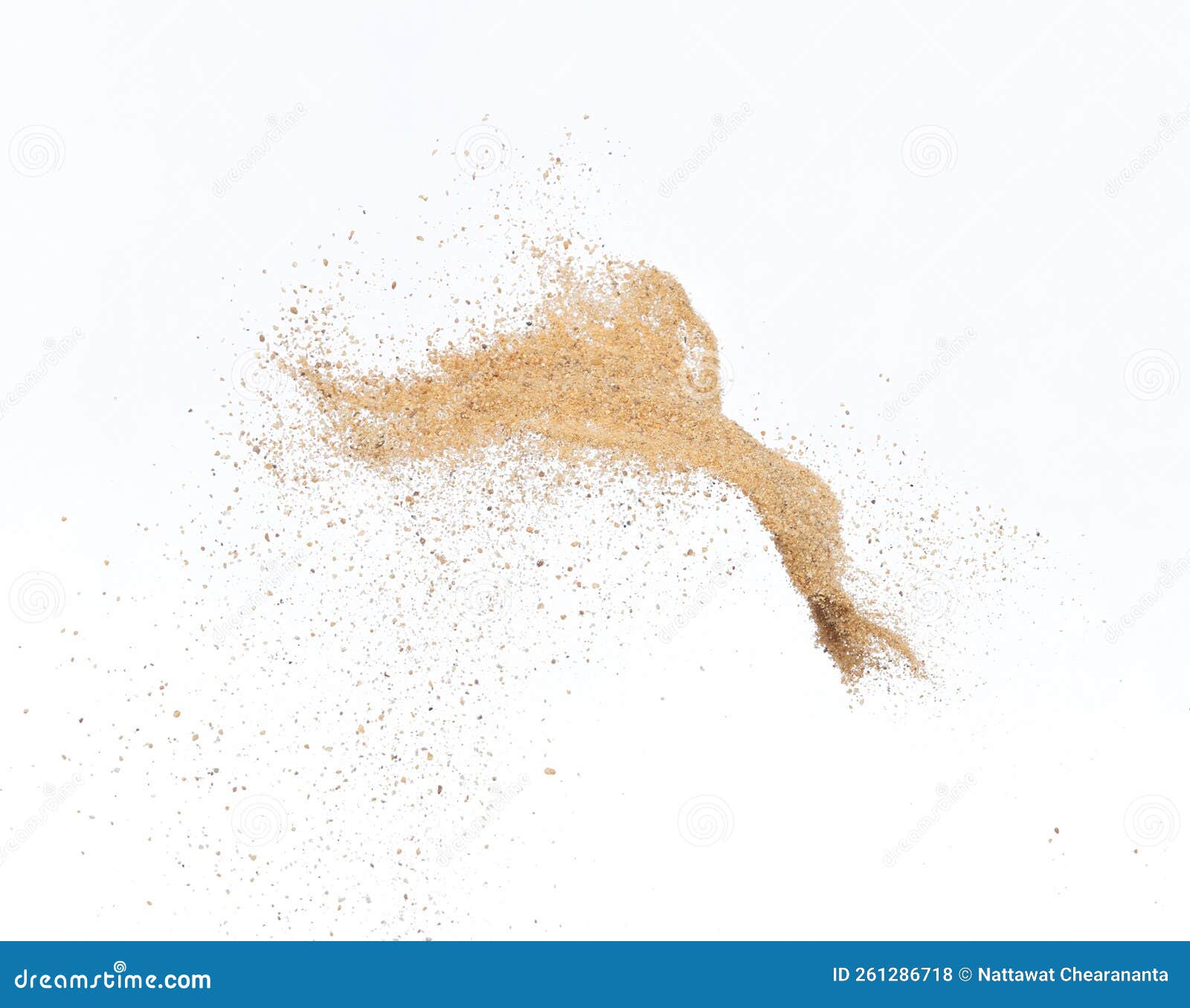 Sand Flying Explosion, Golden Sand Wave Explode. Abstract Sands Cloud ...