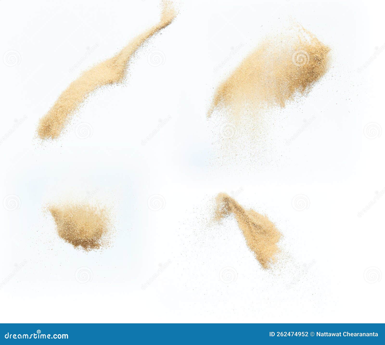 Sand Flying Explosion, Golden Sand Wave Explode. Abstract Sands Cloud ...