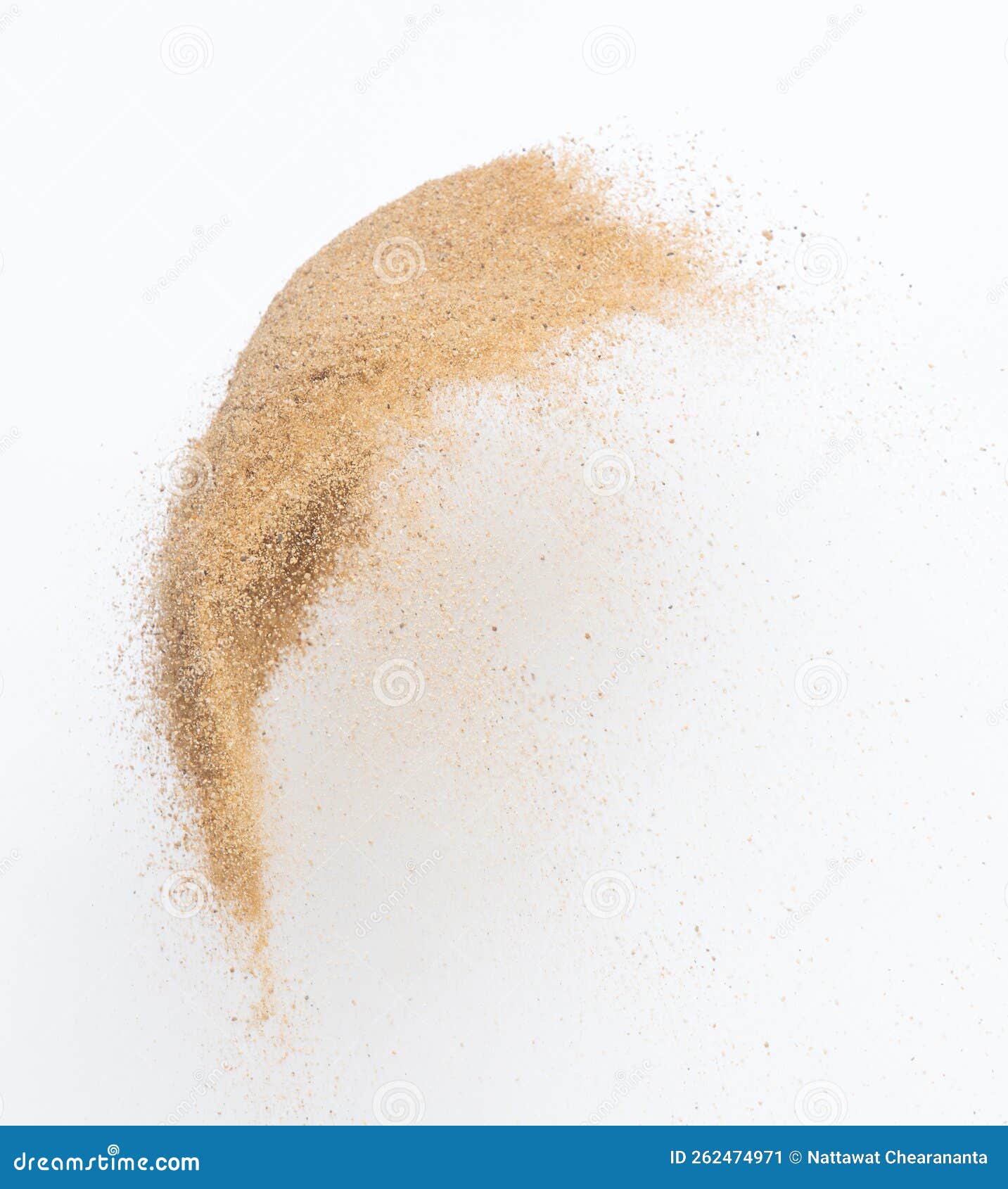 Sand Flying Explosion, Golden Sand Wave Explode. Abstract Sands Cloud ...