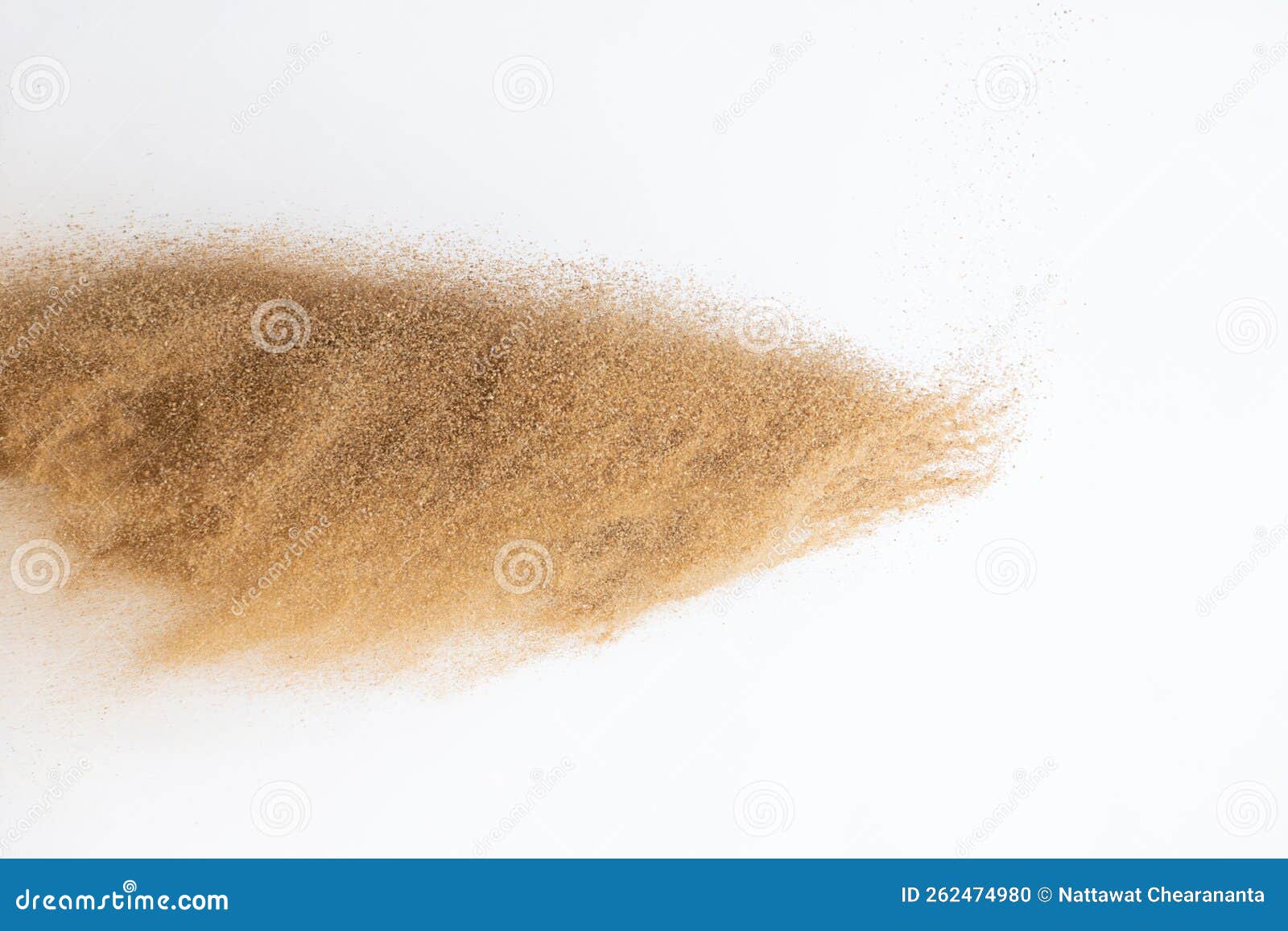 Sand Flying Explosion, Golden Sand Wave Explode. Abstract Sands Cloud ...