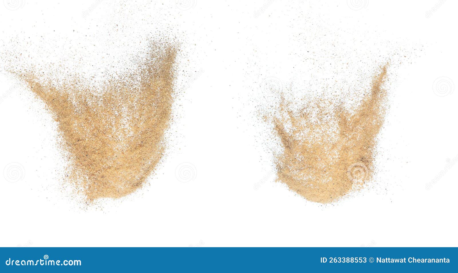 Sand Flying Explosion, Golden Sand Wave Explode. Abstract Sands Cloud ...