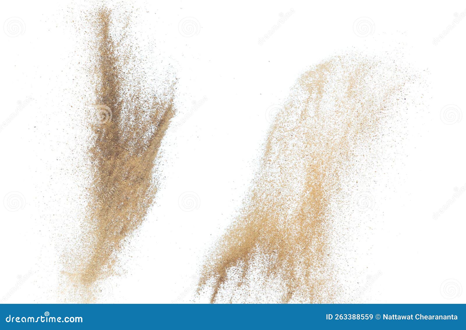 Sand Flying Explosion, Golden Sand Wave Explode. Abstract Sands Cloud ...