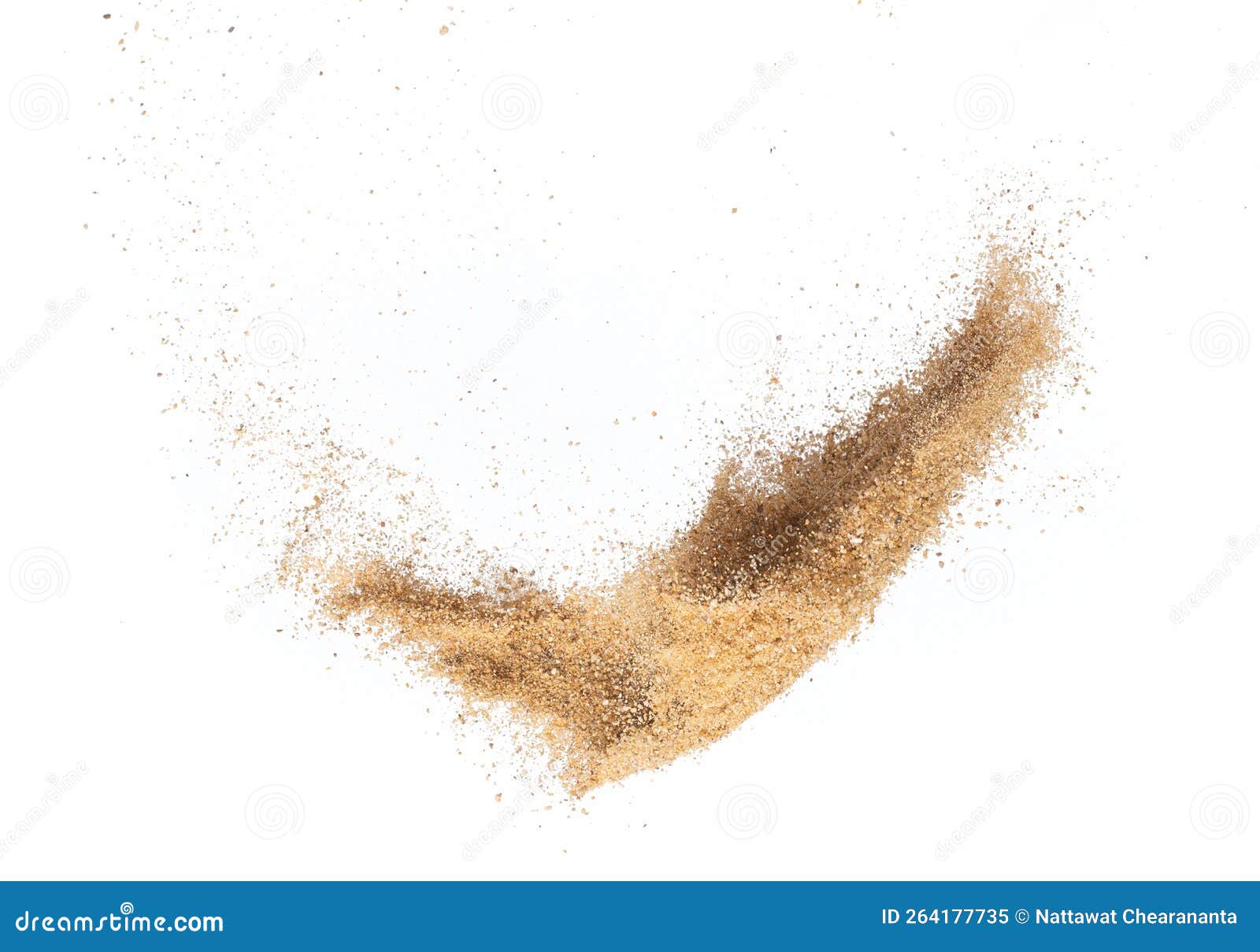 Sand Flying Explosion, Golden Sand Wave Explode. Abstract Sands Cloud ...