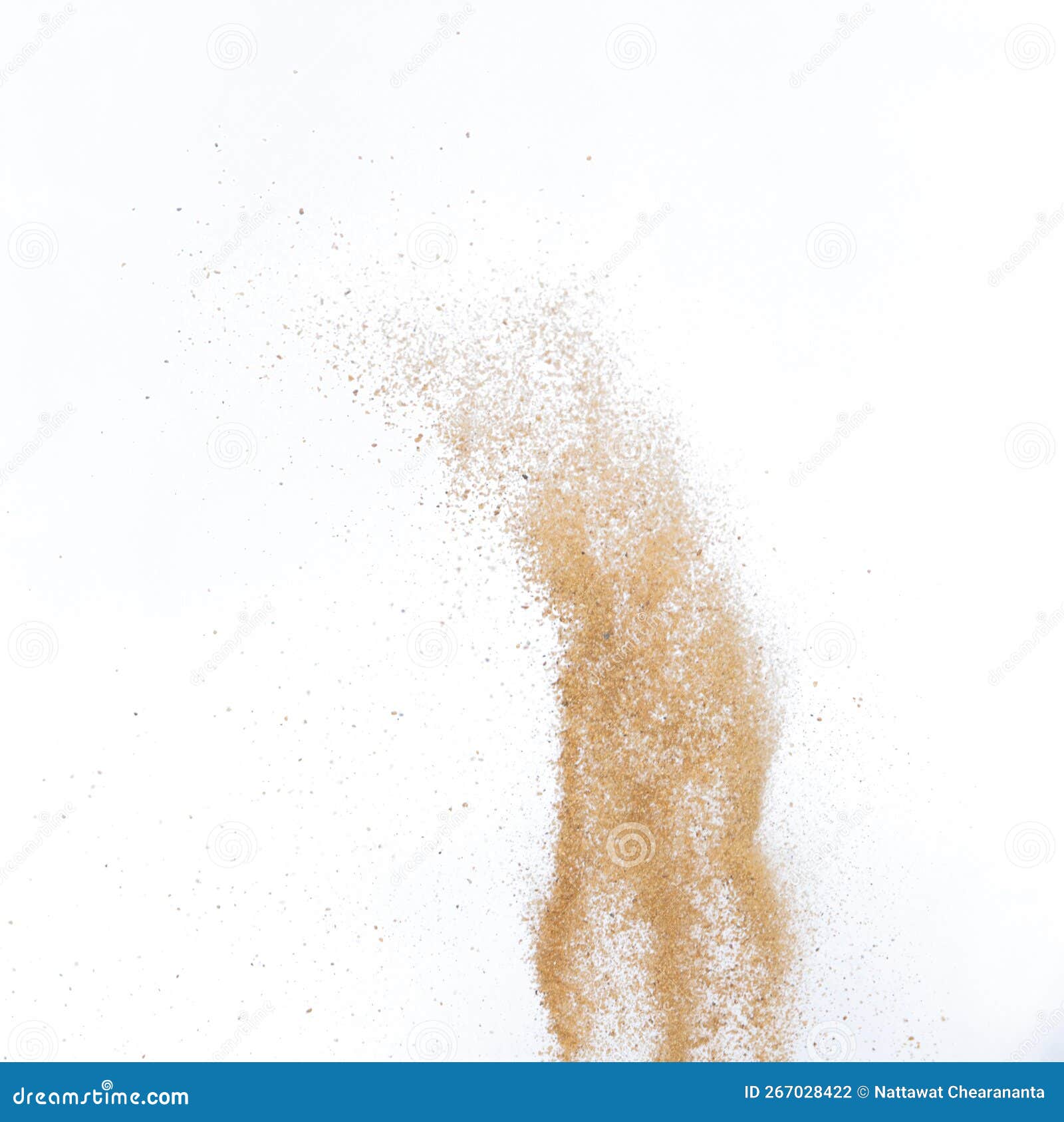 Sand Flying Explosion, Golden Sand Wave Explode. Abstract Sands Cloud ...