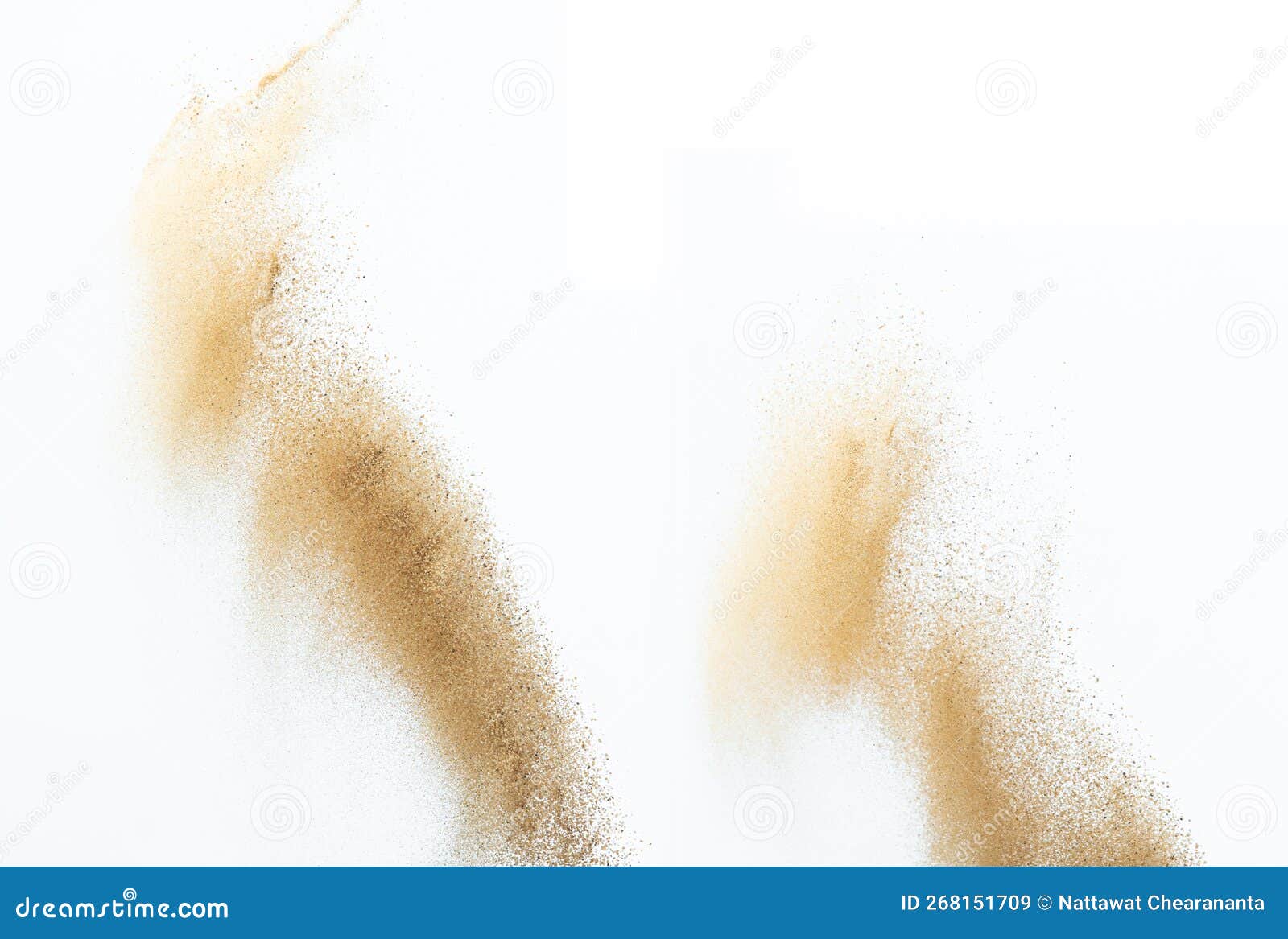 Sand Flying Explosion, Golden Sand Wave Explode. Abstract Sands Cloud ...