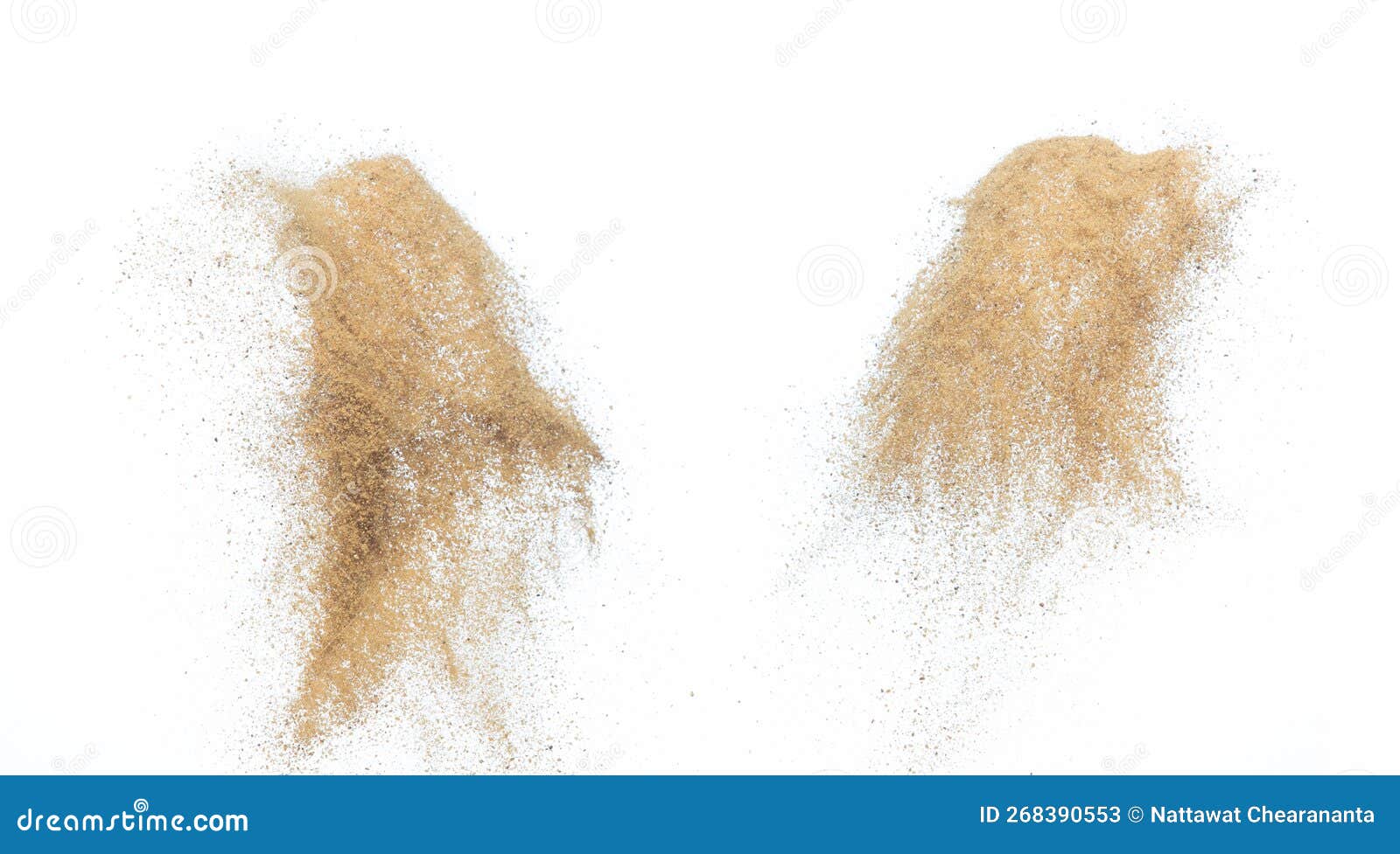 Sand Flying Explosion, Golden Sand Wave Explode. Abstract Sands Cloud ...