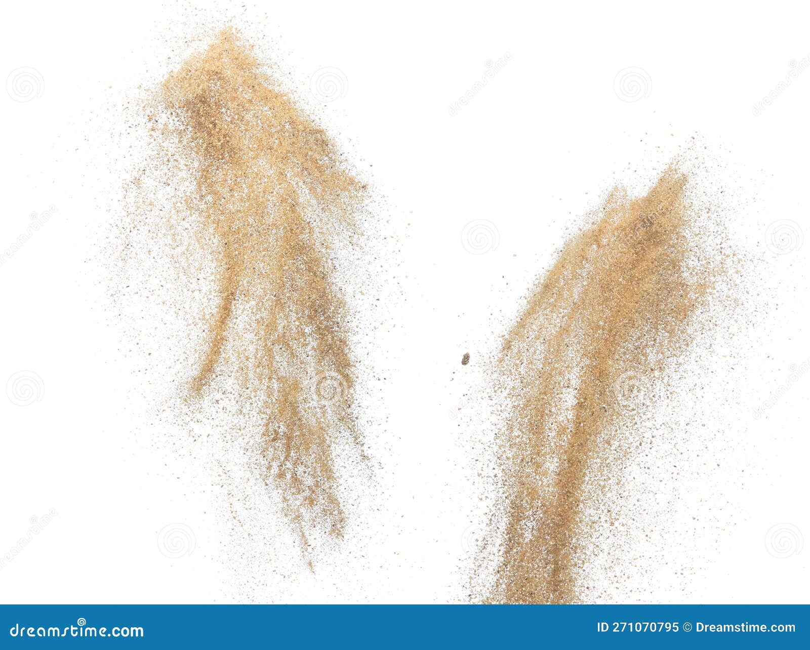 Sand Flying Explosion, Golden Sand Wave Explode. Abstract Sands Cloud ...