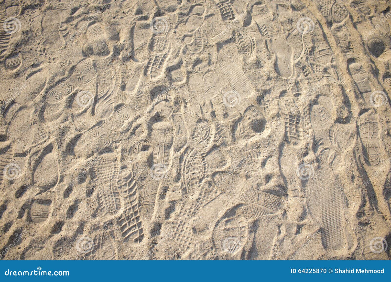Sand footprints texture stock photo. Image of alone, crete - 64225870