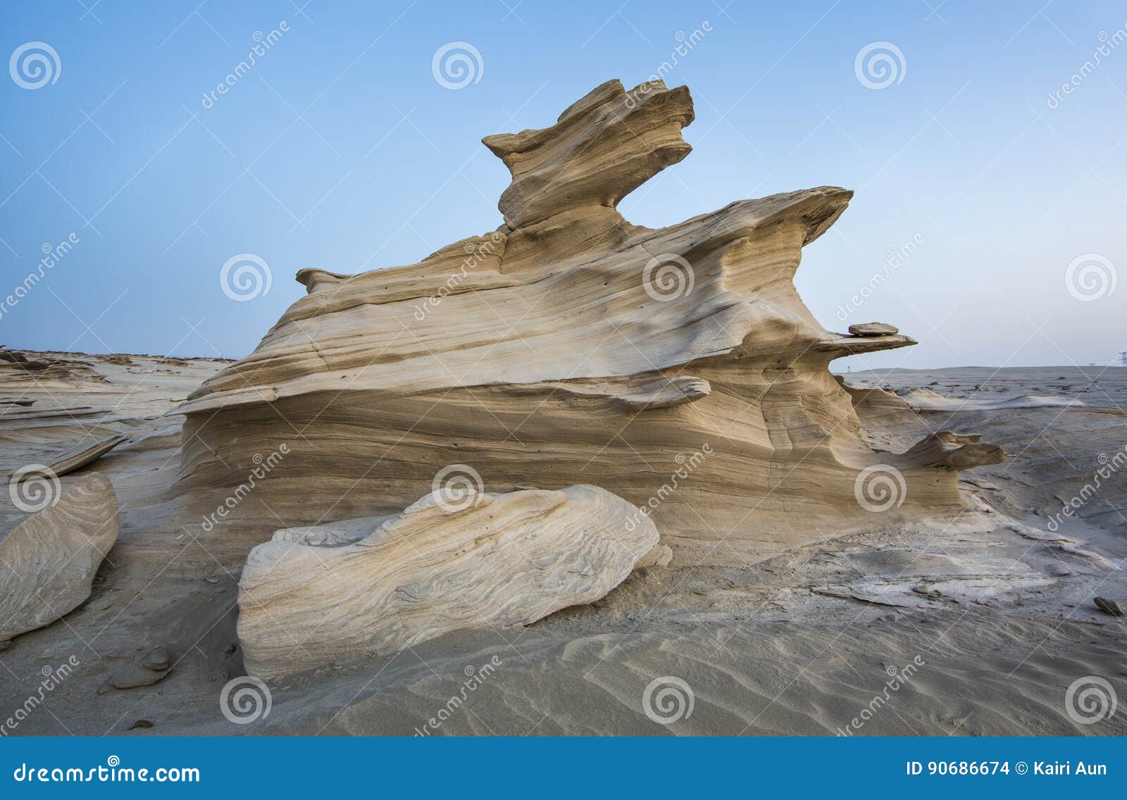 Sand Formations in a Desert Near Abu Dhabi Stock Photo - Image of ...
