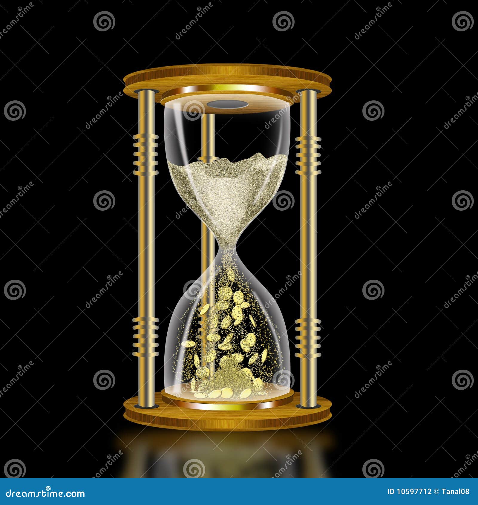 Sand-glass With Water Cartoon Vector | CartoonDealer.com #9220339