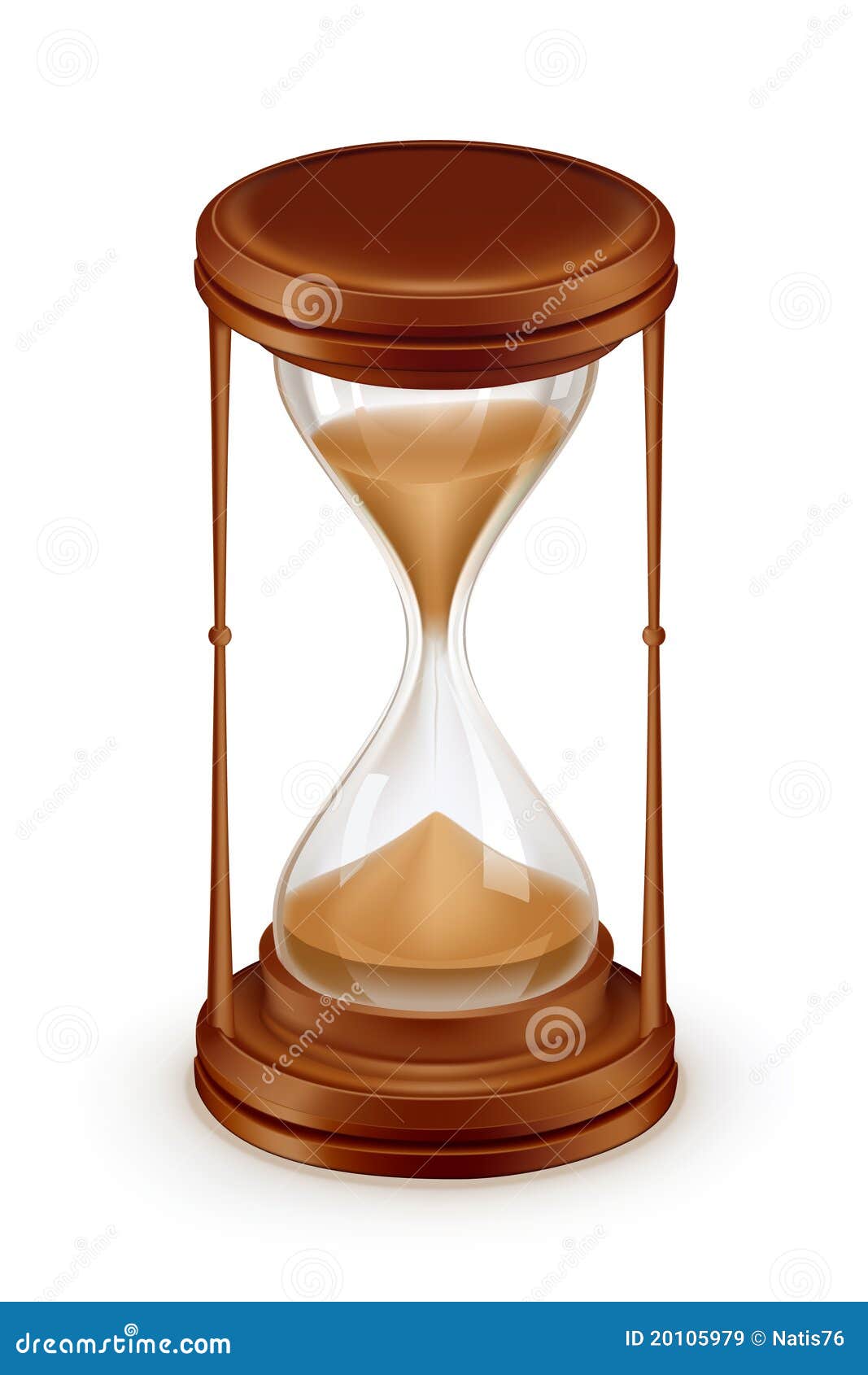 Sand glass stock vector. Illustration of time, isolated - 20105979