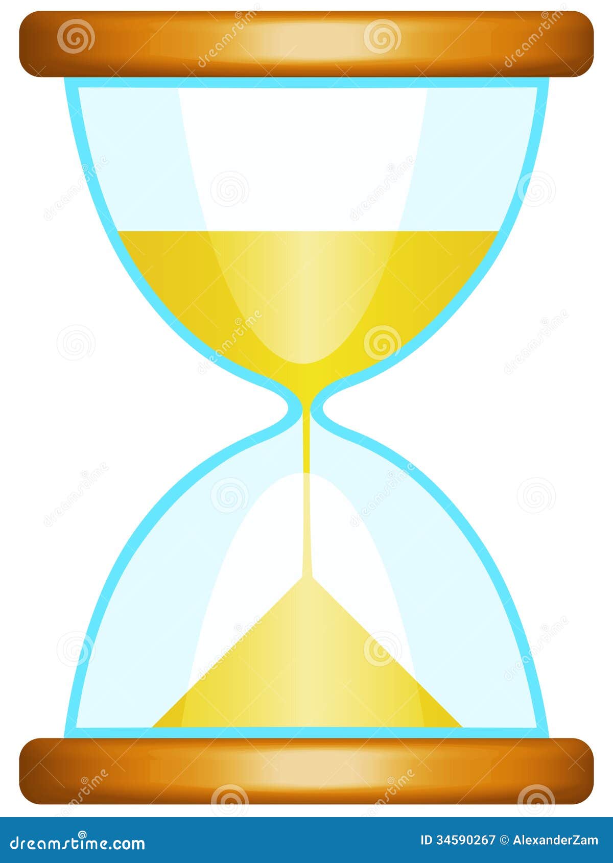 Sand glass stock illustration. Illustration of glassware - 34590267