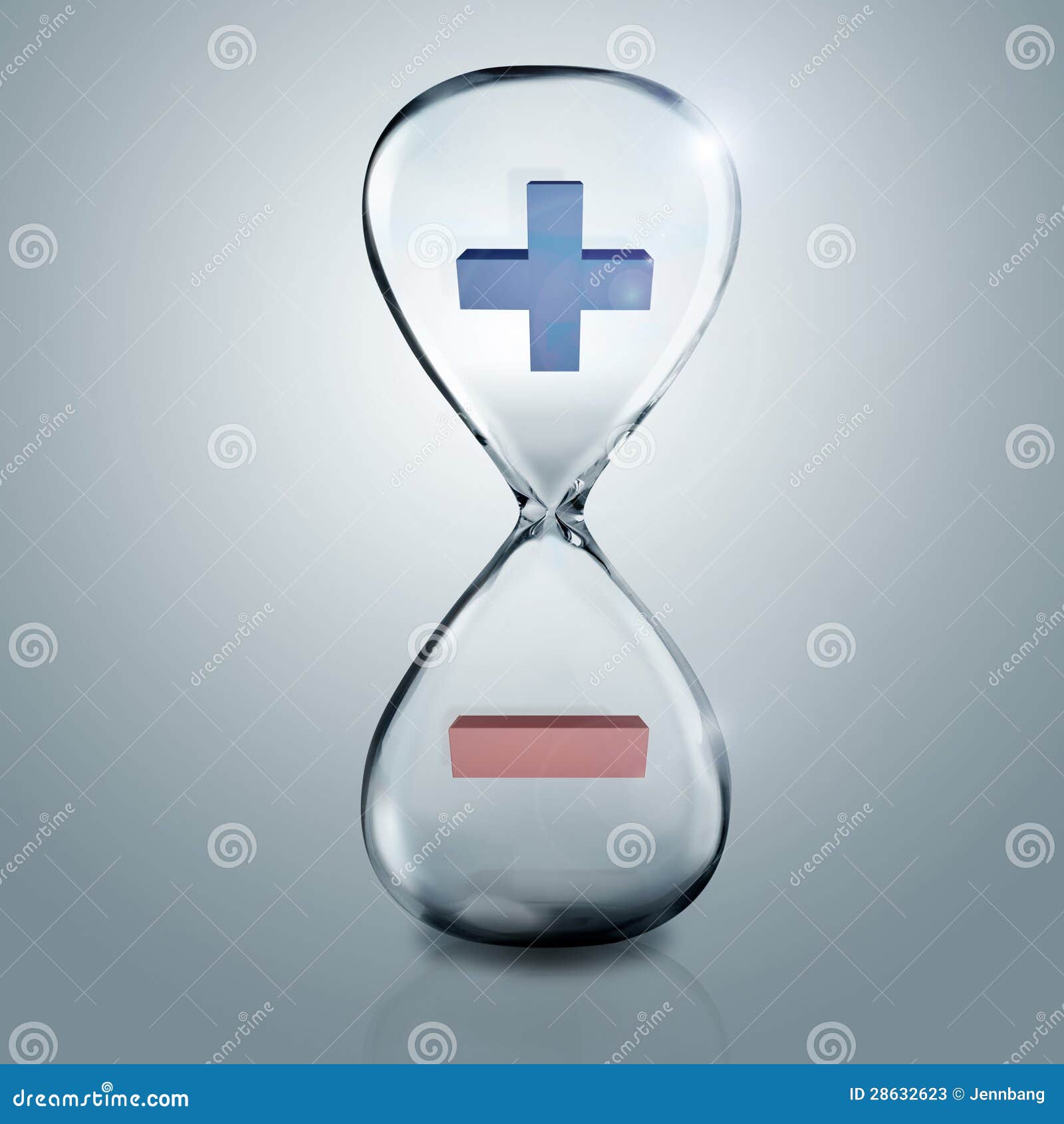 Sand Glass Plus And Minus Royalty-Free Stock Photography ...