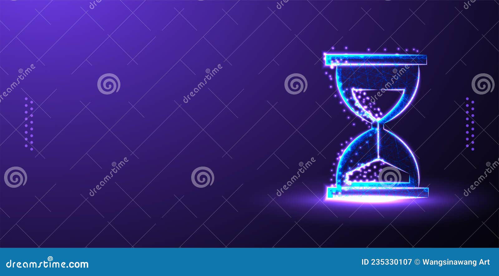 Sand, Glass, Process Low Poly Wireframe Mesh Design Vector Illustration ...