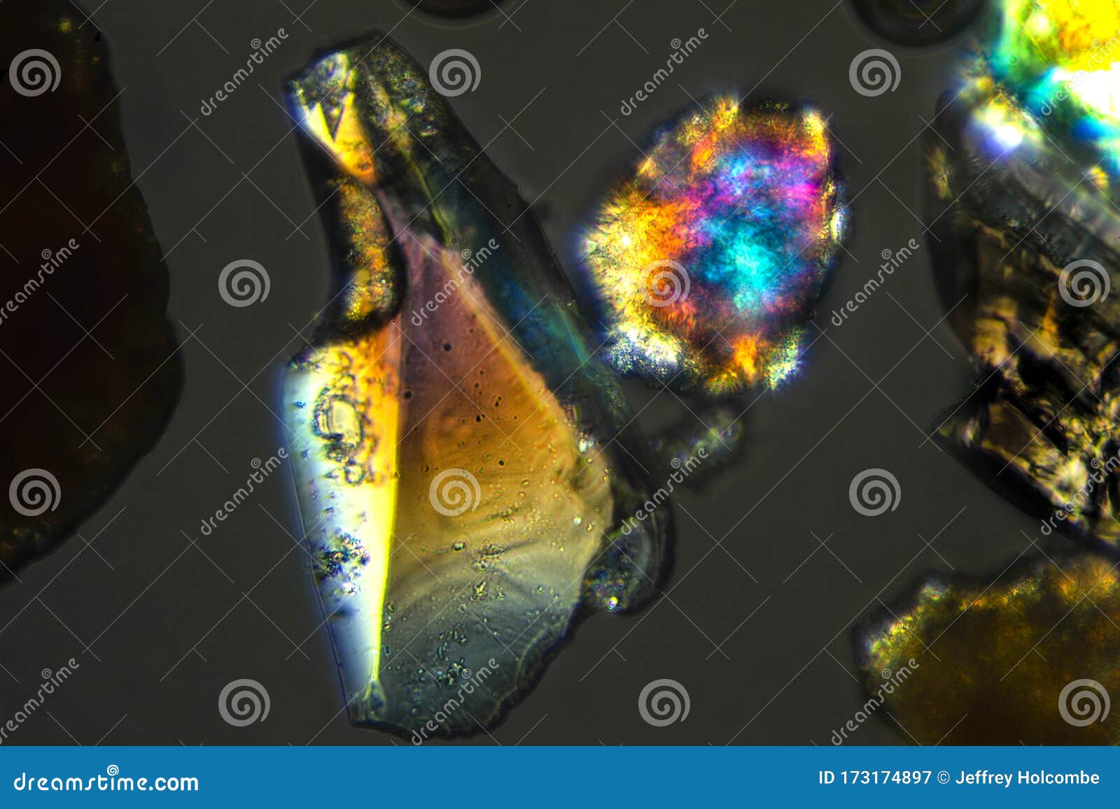 Sand Grains Under a Polarizing Microscope, from Machu Picchu Stock ...