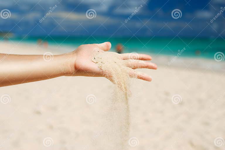 Sand in hand stock photo. Image of wave, nature, palm - 13435380