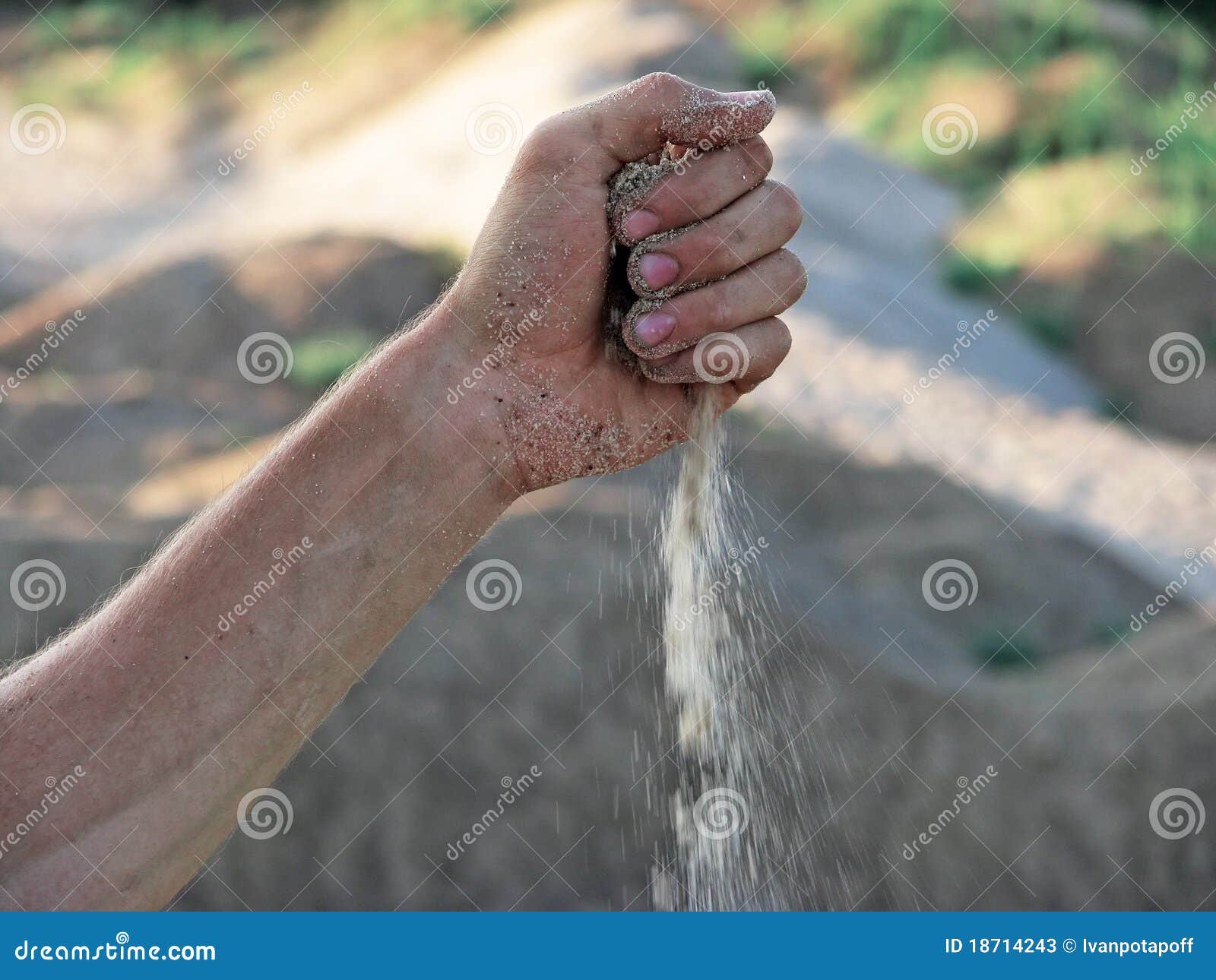 Sand in the Hand stock image. Image of falls, fear, desert - 18714243