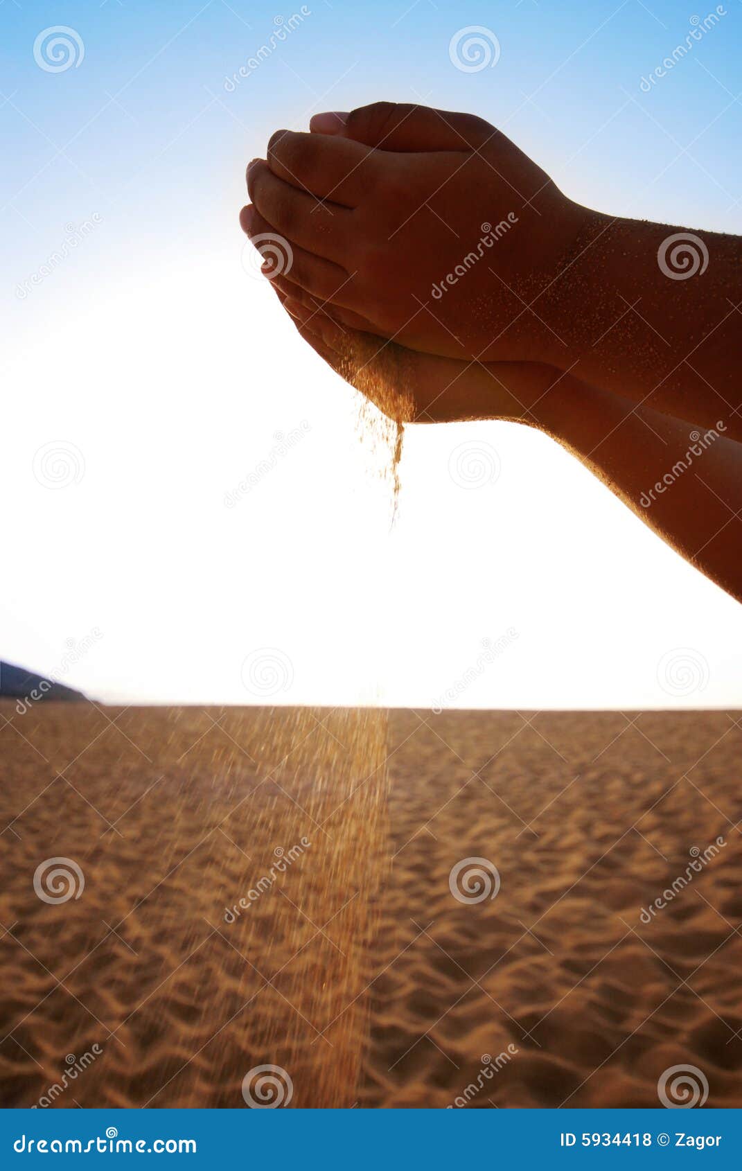Sand in the hands stock photo. Image of macro, italia - 5934418