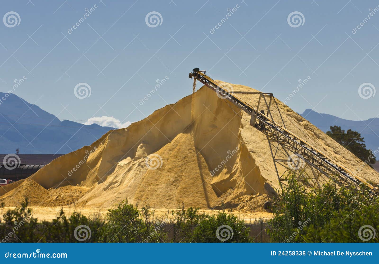 Sand Heap Under Blue Sky Machinery Stock Photos - Free & Royalty-Free ...