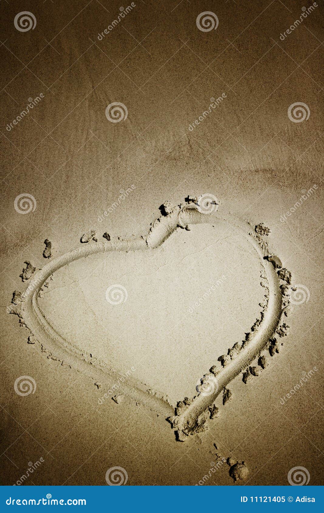 Sand heart stock image. Image of beautiful, wave, peace - 11121405