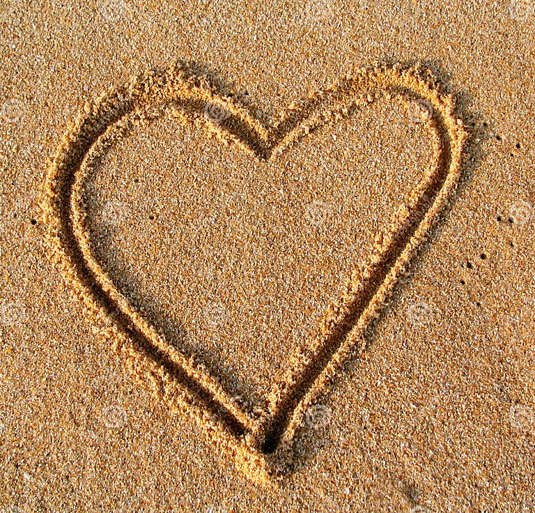 Sand heart stock image. Image of message, flirt, sand, passion - 117997