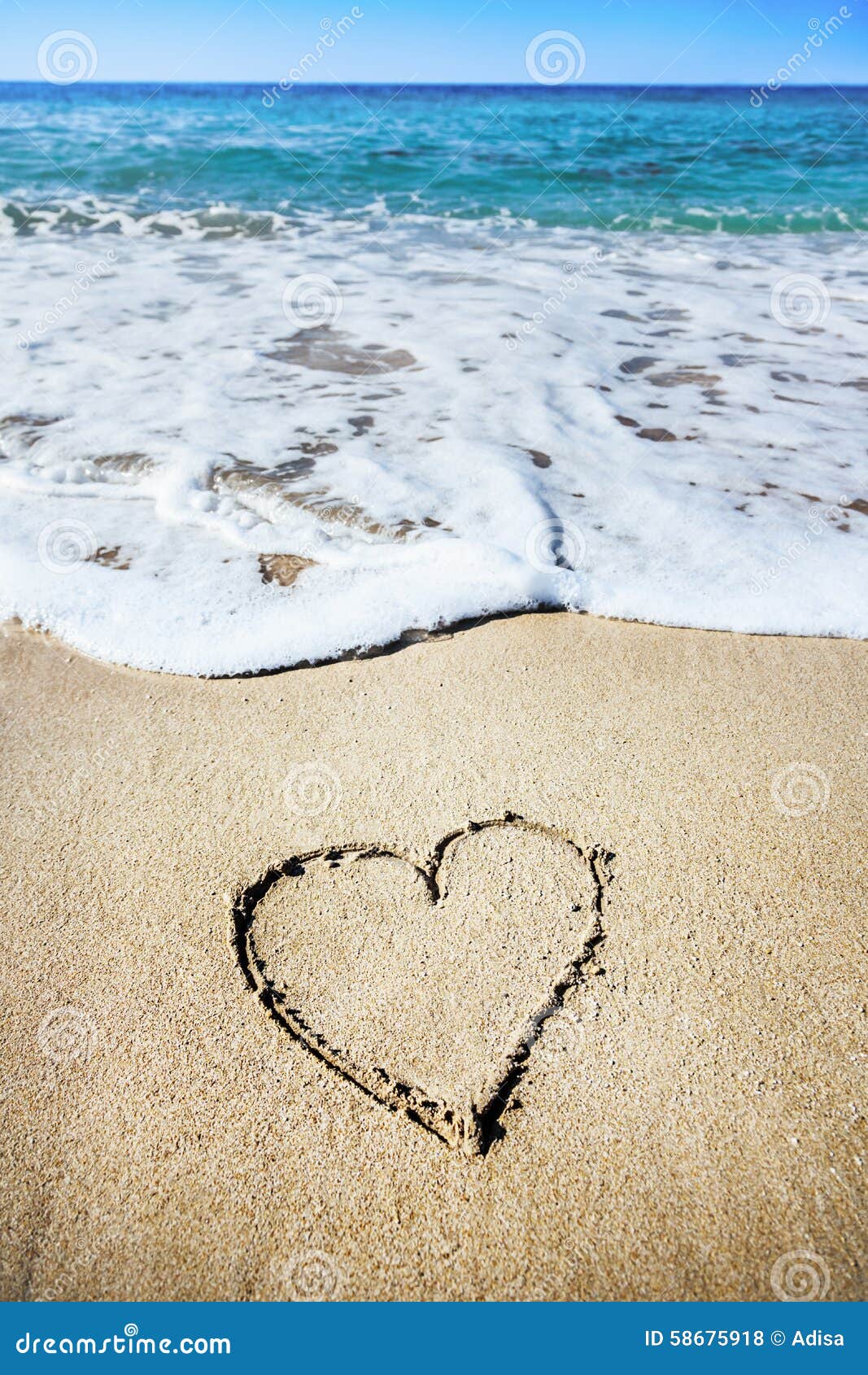 Sand heart stock photo. Image of beach, sandy, beautiful - 58675918