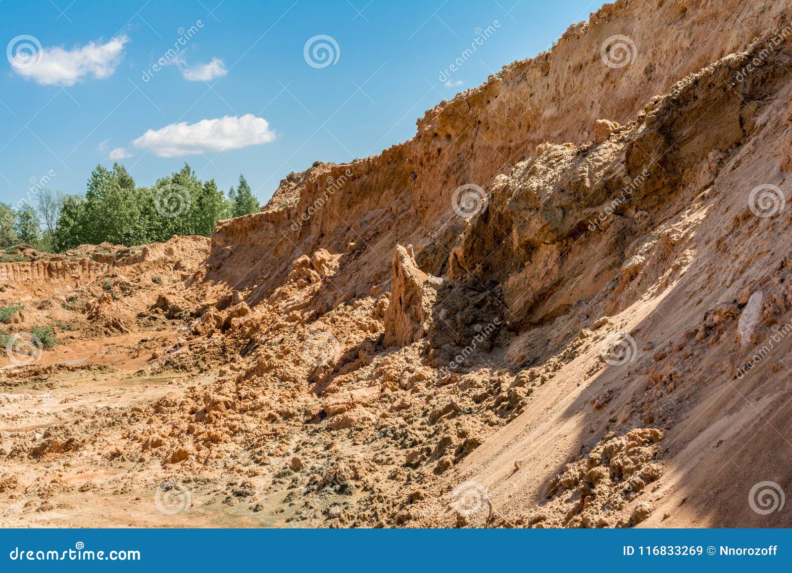 Sand Hill, Developed Sand Pit, Place for Construction Site ...