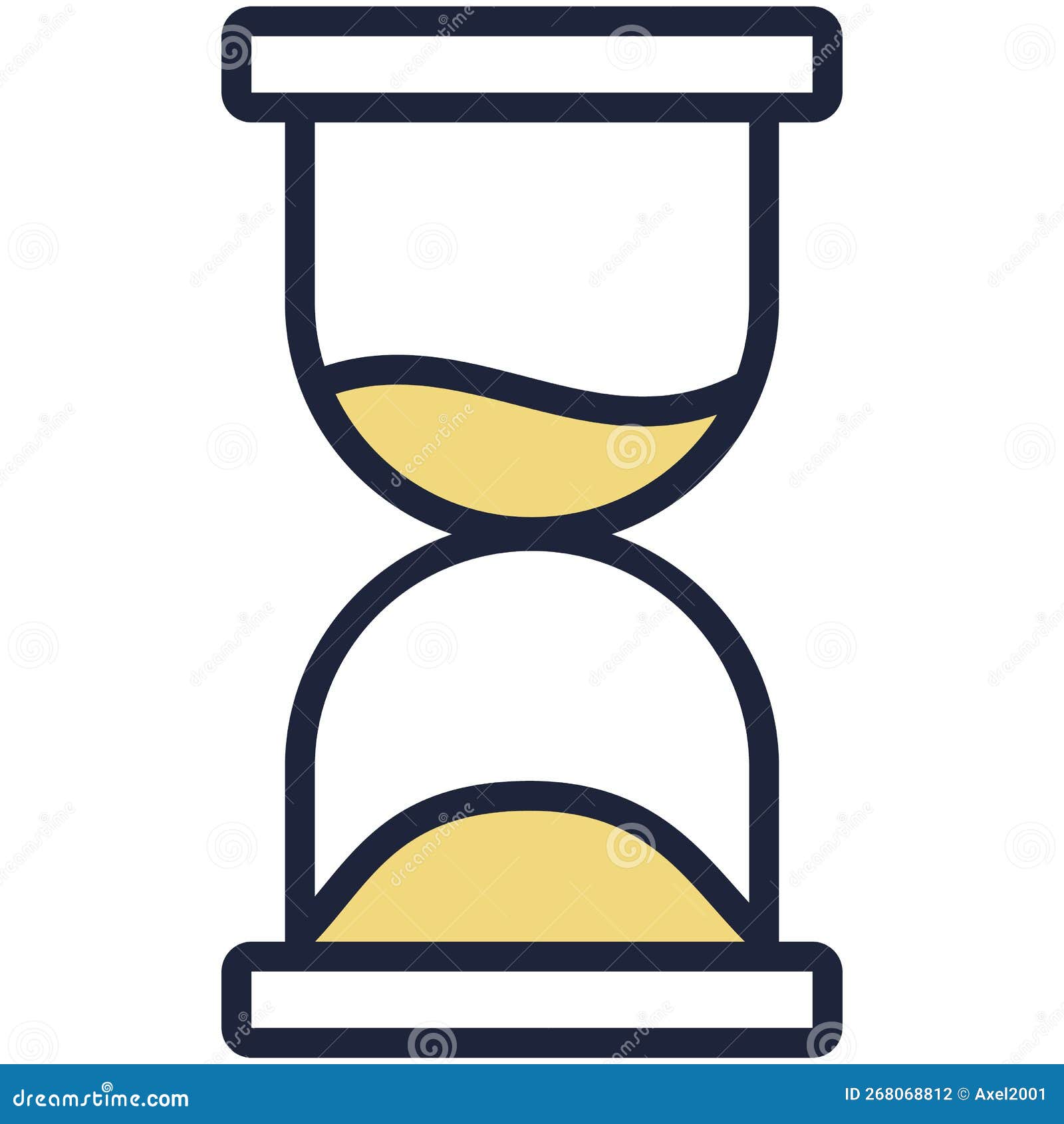 Wait Time Icon. Hourglass Clock Vector. Modern Simple Flat Hour Glass ...