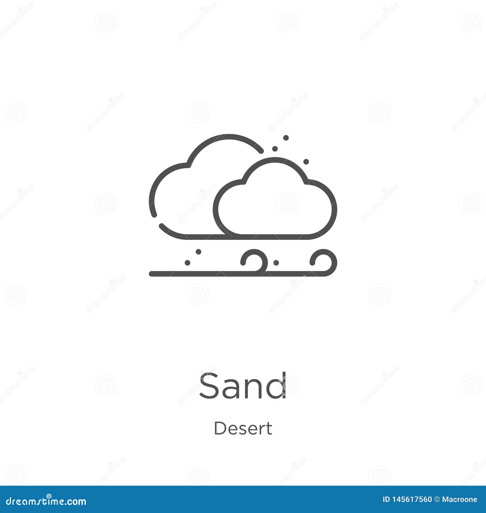 Sand Icon Vector from Desert Collection. Thin Line Sand Outline Icon ...